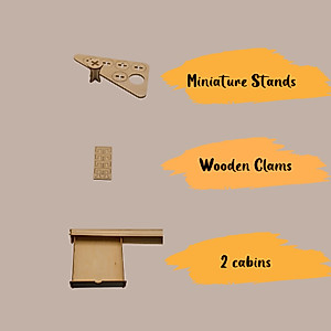 Craft Paint Storage-Modular Paint Organizer - Holds 105 Bottles of Vallejo Paints, 14 Brushes, 2 Cabinets, and Miniature Stands - Art Tool Storage Rack for Miniature Paint Set