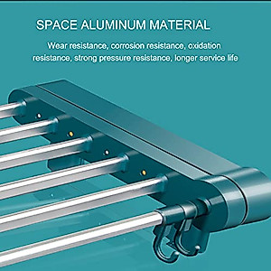 Electric Heating Towel Rack Smart Towel Rack Drying Home Bathroom Towel Rack Free Punch,Green