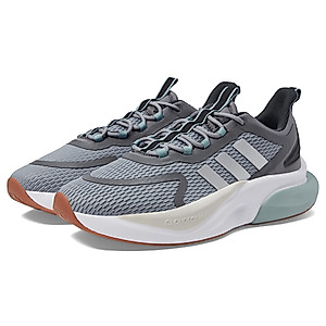 adidas Men's Alphabounce+ Running Shoe, Grey/Silver Metallic, 9