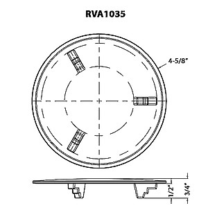 Ruvati Drain Cover for Kitchen Sink and Garbage Disposal - Brushed Stainless Steel - RVA1035
