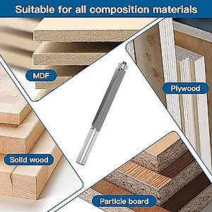 Flush Trim Router Bit 1/2 Shank by Sinoprotools, Extra Long Flush Trim Bit Cutting Length 3", Carbide Top Bearing Router Bit, Trim Router Bits, Flush Cut Router Bit, for Woodworking