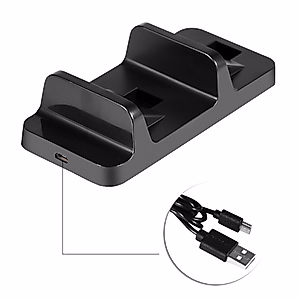 Dual Charging Docking Station, USB Gamepad Charger Stand, with LED Charging Indicator, Convenient and Compact Design, for Playstation 4 Game Controller