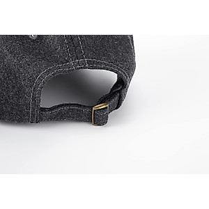 Save Green Life Adjustable Size of Warm Cashmere Baseball Cap Wool Hat Winter Unisex (Dark Gray), One