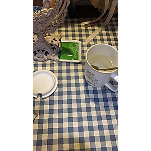 HDsticker Self Adhesive Vinyl Decorative Blue Plaid Shelf Liner Contact Paper for Cabinets Dresser Drawer Table Furniture Wall Decal 17.7X117 Inches