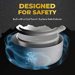 CERAMAX Electric Pot for Cooking, 10” Electric Cooker, Nonstick Electric Skillet with Lid and Steamer, Ceramic Hot Pot Electric Frying Pan for Dorm Rooms, Camping, RVs, Work, As Seen on TV Products