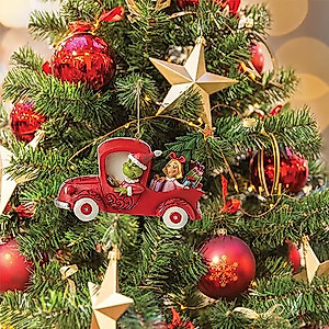Enesco Jim Shore Dr. Seuss Grinch in Red Truck Ornament