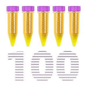LABALPHA Conical Centrifuge Tubes 5ml with Screw Caps, Polypropylene Centrifuge Tubes with Graduated and Write-on Spot,100Pcs