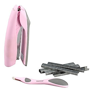 Bostitch Office Velvet No-Jam Stapler Value Kit, Includes Staples and Magnetic Staple Remover, Pink (B326-PP-VLT-PNK) (BOSB326PPVLTPNK)