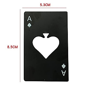 2PCS Poker Card Beer Bottle Opener, Funny Personalized Stainless Steel Credit Card Size Bottle Opener Card
