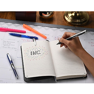 INC R2 PRECISION ROLLERBALL 0.5 MM Tip Ultra Fine Point 12 Count Comfort Grip R-2 Precision Pens with Free Flowing Liquid Ink for Smooth Writing, Premium Black Ink Pens for Home, School or Office