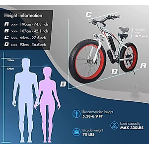 ikidsislands 2000W Electric Bike for Adults, Fat Tire Mountain Ebike, 35 MPH 48V 22.4AH AWD Ebikes, Dual Motor E Bikes for Men & Women (Black/Black)