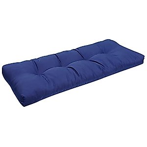 RACE LEAF Bench Cushion 45" x 18" Navy, Outdoor/Indoor Water Resistant Bench Seat Pads, Tufted Loveseat Cushion for Swing, Wicker, Garden Bench, Indoor, Shoe Storage, Window, Piano