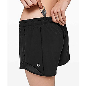 Lululemon Athletica Hotty Hot Short Low-Rise 4 inch Long (Black, 0, Numeric_0)