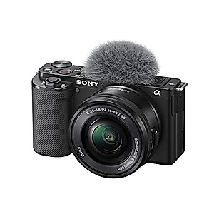 Sony Alpha ZV-E10 - APS-C Interchangeable Lens Mirrorless Vlog Camera Kit - Black