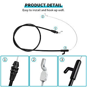 IDEASURE 946-04661 746-04661 Control Cable Compatible with MTD Craftsman Troy-Bilt Yardman Cub Cadet Bolens Murray Lawn Mower, Replaces 946-04661A, 746-04661A
