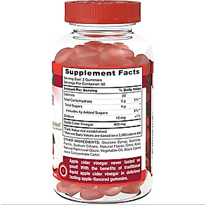 Nature's Truth Apple Cider Vinegar Gummies, 120 Count