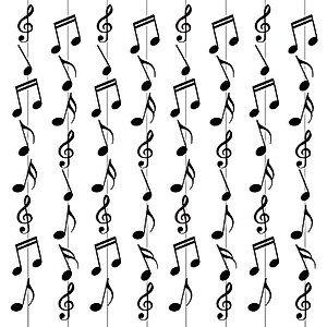 12 PCS Musical Note Banners Music Themed Party Decorations Hanging Swirl Musical Notes Garland Kit Music Note Paper Cutouts for Music Concert Music Themed Birthday Wedding Baby Shower Party Decor