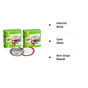 Ball Regular Mouth Mason Glass Jar Lids (24-Count), Silver