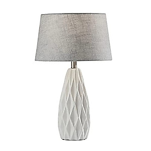 Adesso SL1149-02 Joan Table Lamp Set, 22.5 in., 100W, White Finish, 2 Metal Lamps