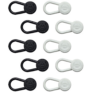SJZBIN Flexible Button Waist Extenders, Collar Extenders, Button Waist Extenders Plastic Button Extender Neck Extension for Shirt Dress Coat Pants, Black x 5+White x 5