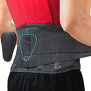 Sparthos Back Brace Immediate Relief from Back Pain, Herniated Disc, Sciatica, Scoliosis and more! - Breathable Mesh Design with Lumbar Pad- Adjustable Support Straps- Lower Back Belt- Size Large