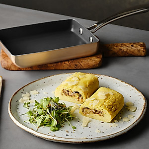 Orgreenic Non Stick Egg Pan - Lightweight & Scratch Resistant Omelet Pan Free from PFOA/PFOS, Small Frying Pan for Eggs Compatible with All Stove Top Designs, Metal Utensils & Ovens up to 500°F