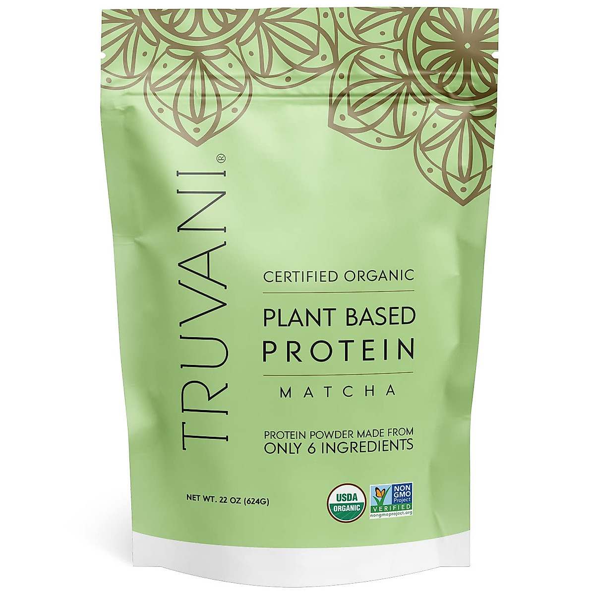 Truvani Vegan Matcha Protein Powder with Frother & Scoop Bundle - 20g of Organic Plant Based Protein Powder - Includes Portable Mini Electric Whisk & Durable Protein Powder Scoop