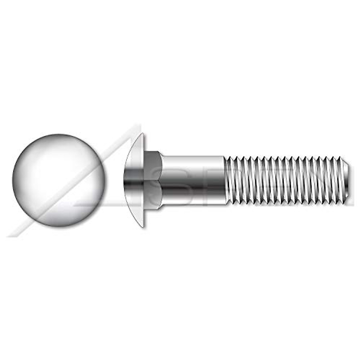 (50 pcs) M10-1.5 X 200mm, DIN 603 / ISO 8677, Metric, Carriage Bolts, Round Head, Square Neck, A4 Stainless Steel