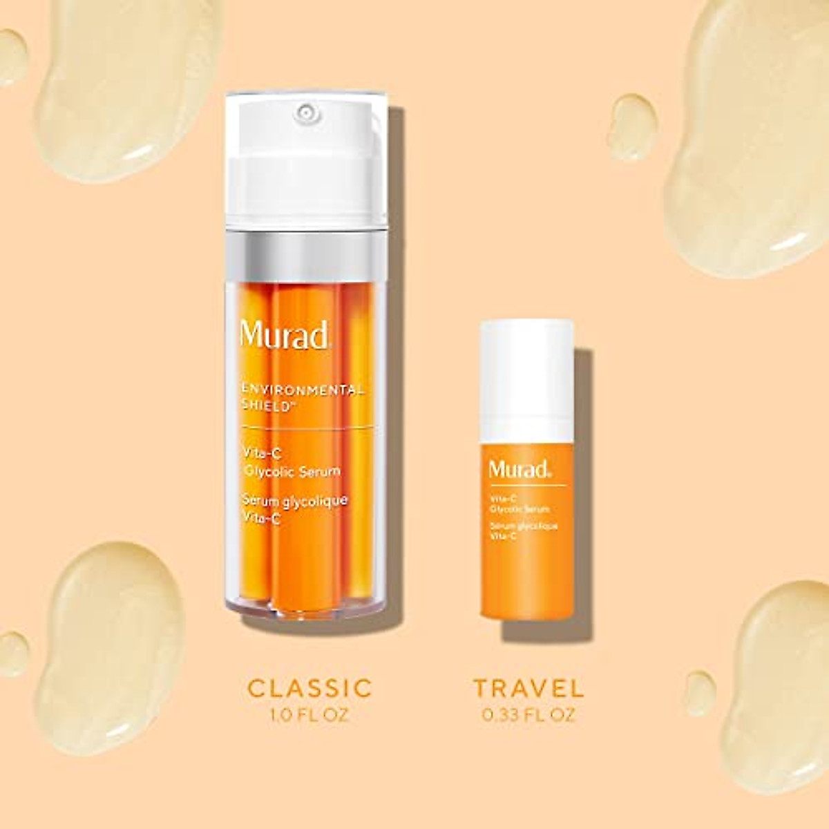 Murad Vita-C Glycolic Skin Brightening Face Serum - Environmental Shield Gold Stabilized Vitamin C - Hyperpigmentation Treatment Backed by Science, 0.33 Fl Oz