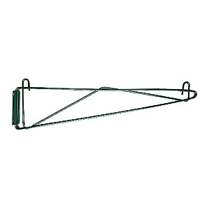 TrueCraftware 21” Single Shelf Support Direct Wall Bracket Green Epoxy Coated Iron- Wire Shelf Bracket for Pantry Kitchen Home Wire Wall Mount Shelf