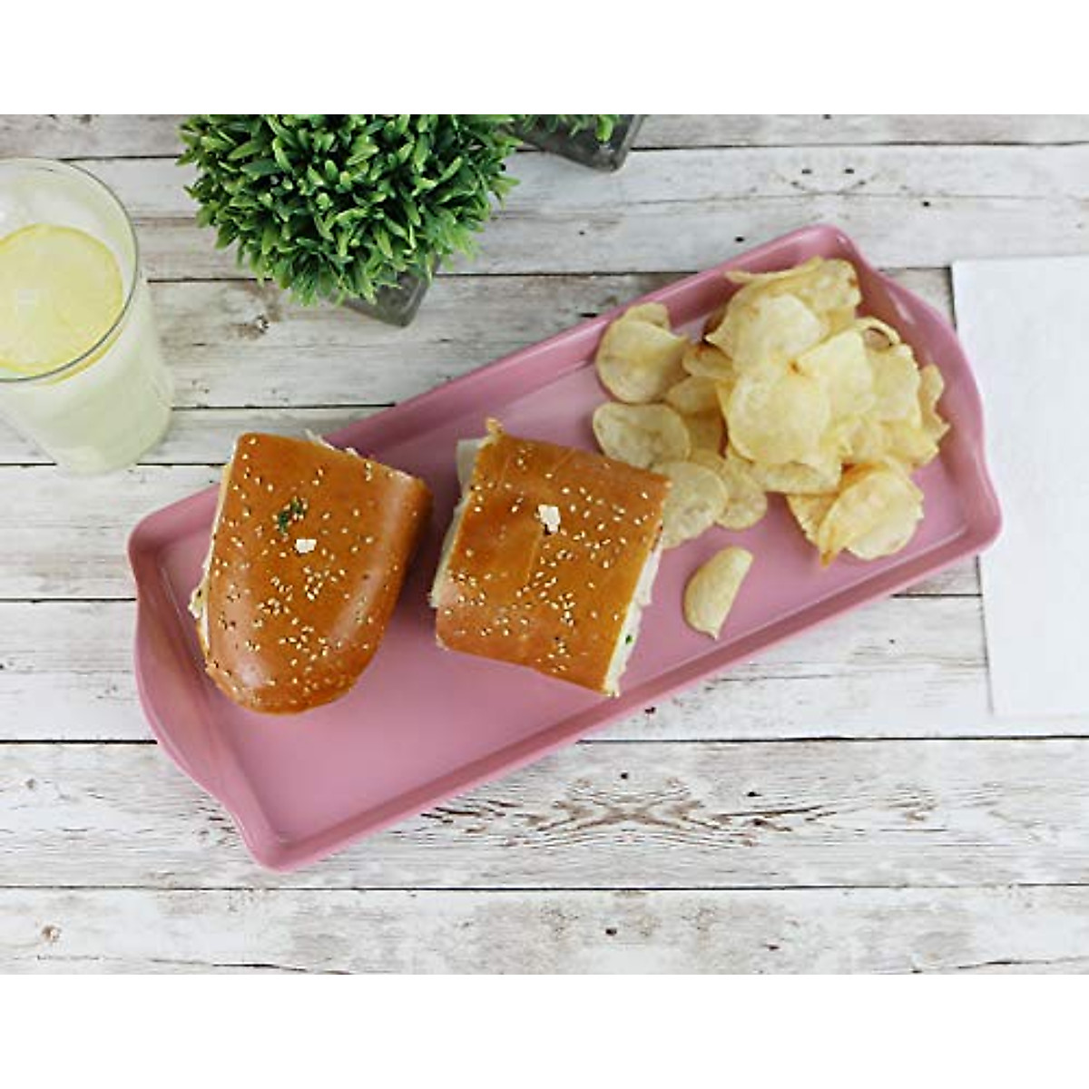 Calypso Basics, Sandwich Melamine Tidbit Tray, Pink
