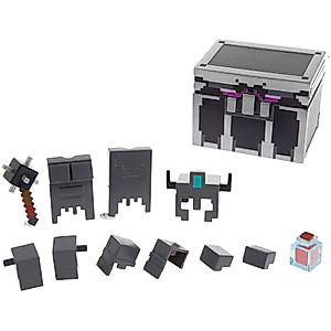 Mattel Minecraft Dungeons Battle Chest with Accessories, Action and Adventure Toy Based on Video Game, for Storytelling Play and Display, Gift for Kids Age 6 and Older