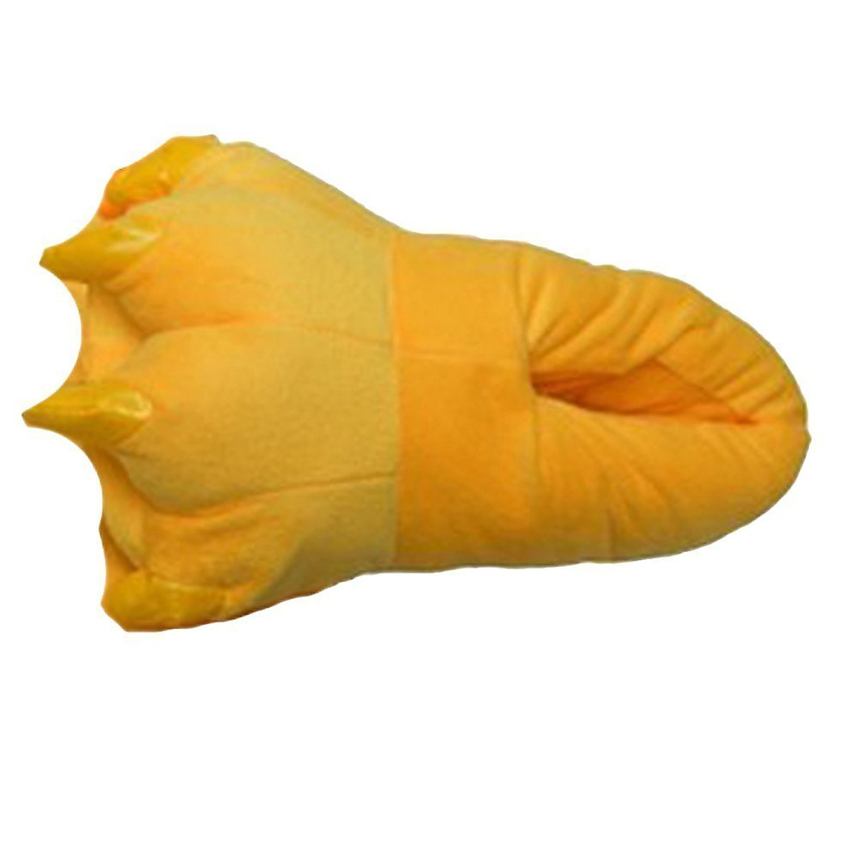 Akanbou Cosplay Monster Paw Plush Slippers Monster Feet Claw Slippers Home Shoes for Adults and Children (Women US 4.5-8.5, Yellow)