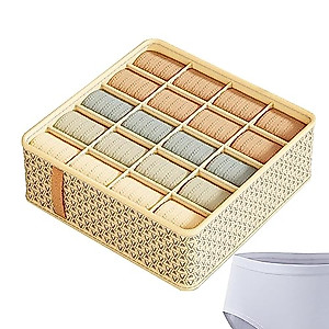 HABURN Underwear Drawer Organizer, Underwear Drawer Organizer and Closet Dividers, Clothing Storage Organizers Box, Drawer Organizer, Storage Box for Clothes, Socks, Underwear, Ties, Panties