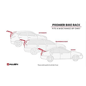 Allen Sports Premier 2-Bike Trunk Rack, Model S102, Black