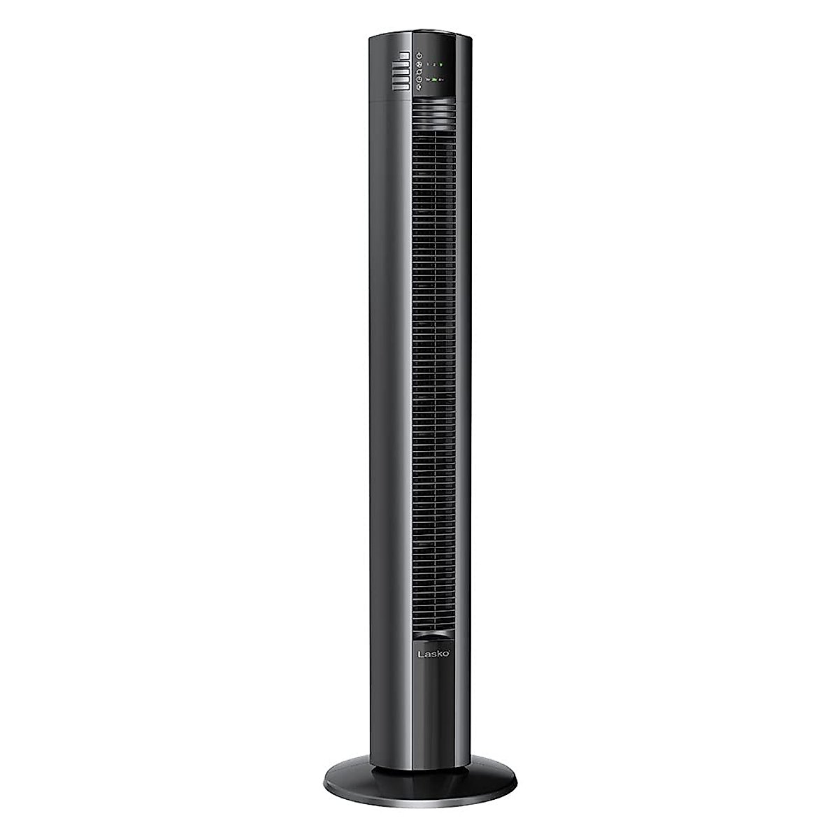 Lasko 48 Inch Slim Home Office Quiet 3 Speed Oscillating Tower Fan with Nighttime Setting, Remote Control, 7 Hour Timer, and Auto Shut Off, Black