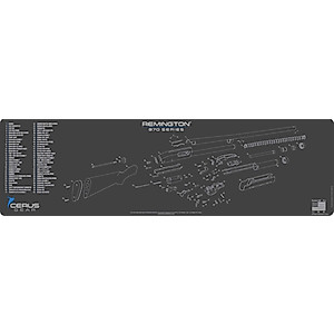 E.D.O.G. Remington 870 Shotgun Schematic (Exploded View) 14x48 Padded Gun Work Surface Protector Mat