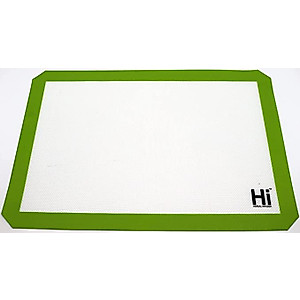 Set of 2 HI Silicone Baking Mats, Baking Mats Silicone for Oven Baking, Silicone Mats heat resistant up to 4800F, Baking Mats measures (11-5/8 by 16-1/2) inches each