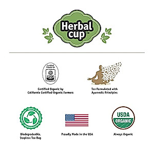 Herbal Cup Ayurveda Elderberries Tea, Organic Rosehips Hibiscus, No Caffeine Herbal Supplement (16 Count, Pack of 1)