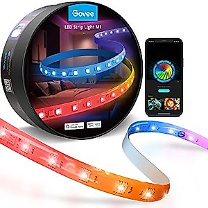 Govee RGBIC LED Strip Lights M1 with Matter, 16.4ft WiFi LED Lights for Cabinet, TV, Bed and Gaming Desk, Smart LED Lights Work with Apple Home, Alexa, Google Assistant and SmartThings, Room Decor