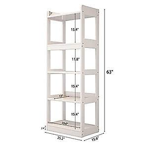 BALANBO 5-Bookshelf Cube Simple Shelf Display Rack Multifunctional Storage Display Rack Suitable for Home Office Living Room Decoration-White…