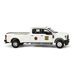 2017 Dually 4x4 Pickup Truck White Detroit Mounted Police (Michigan) Dually Drivers Series 8 1/64 Diecast Model Car by Greenlight 46080 D