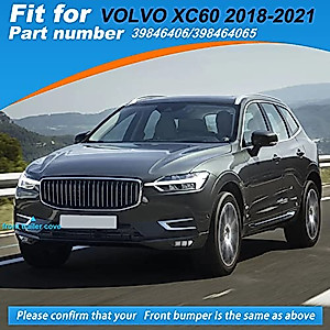 Front Bumper Tow Hook Cover Towing Eye Cap Fit for Volvo XC60 2018 2019 2020 2021 39846406 398464065 31425165 (White, Right Passenger Side) Xinpinsai