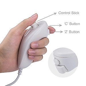 Wii Remote with Wii Motion Plus Inside | Shock Wii Nunchuk Controller | Compatible Nintendo Wii, Wii U