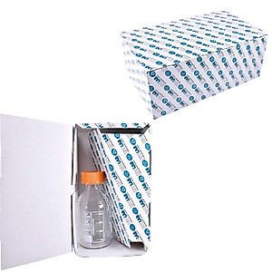 ISOLAB USA – Round Media Storage Bottle, 500ml, with GL 45 Screw Cap, Borosilicate 3.3 Glass, Pack of 2