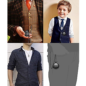 LYMFHCH Personalized Pocket Watch with Chain, Engraved “to My Son” “I Love You” Used for Birthday Christmas Graduation Gifts Pocket Watches