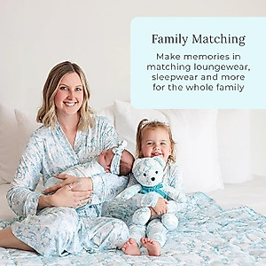 Posh Peanut Baby Pajamas Set - Toddler Sleepers Little Girl Clothes - Kids Two Piece PJ - Soft Viscose Viscose from Bamboo (Country Rose, 3T)