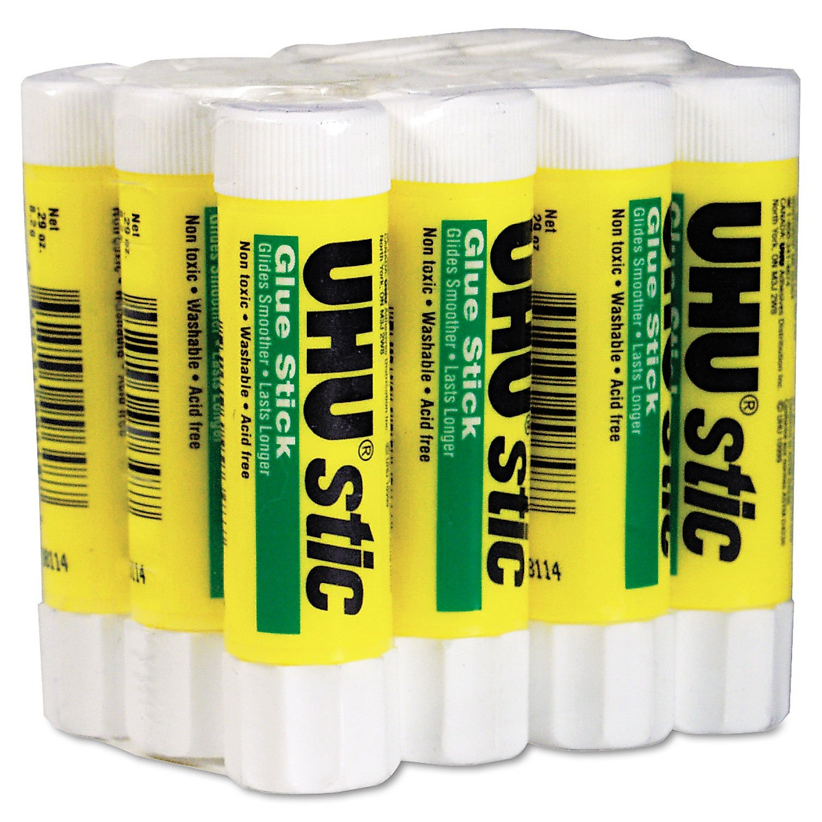 UHU Stic Permanent Clear Application Glue Stick, 0.29 oz, 12 Sticks per Pack (99450)