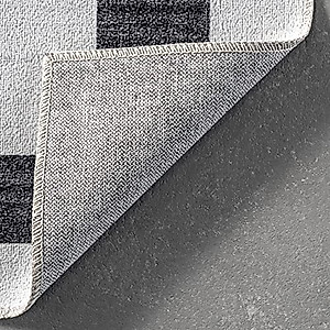 nuLOOM Sharri Modern Striped Machine Washable Area Rug, 4' x 6', Grey