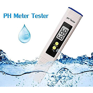 Pesonder PH Meter, Digital PH Meter 0.01 PH High Accuracy Water Quality Tester with 0-14 PH Measurement Range for Household Drinking, Pool and Aquarium Water PH Tester Design with ATC, Blue